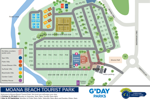 Accommodation Moana Beach Tourist Park